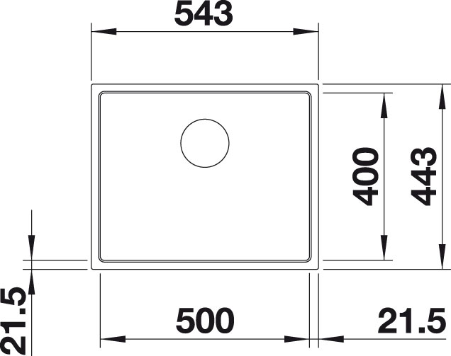BLANCO 524108 Subline 500-IF anthr. InFino sink with Silgranit PuraDur ...