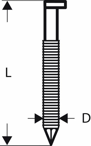 BOSCH 2608200018 D-shaped nails in strip SN34DK 90R 3.1 mm, 90 mm ...