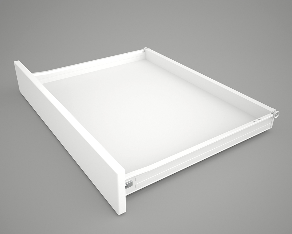 FGV slide with side panel H53/500 mm white | Démos trade a.s.