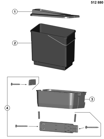 BLANCO 512881 Basket Select Singolo-S 2 x 7l (with divided container ...